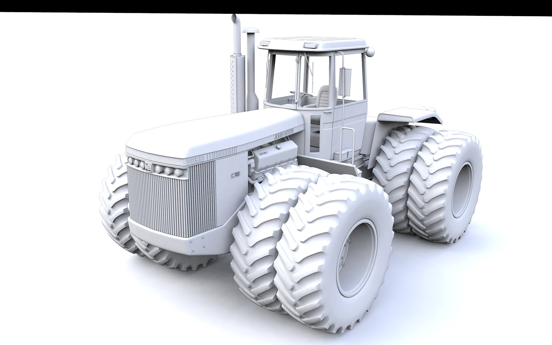 John Deere 8850 4WD Tractor 1985 - 3D Model by brunomcardoso