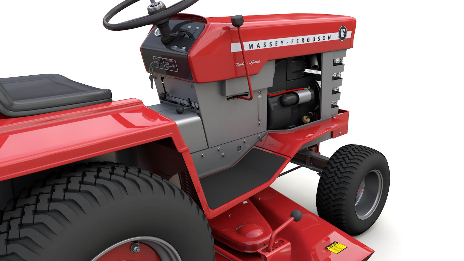 Massey Ferguson 16 Lawn Tractor 1975 - 3D Model by brunomcardoso