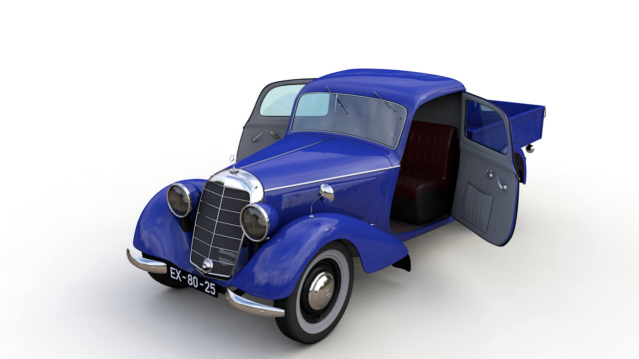 Mercedes-Benz 170V Pickup 1947 3D Model by brunomcardoso