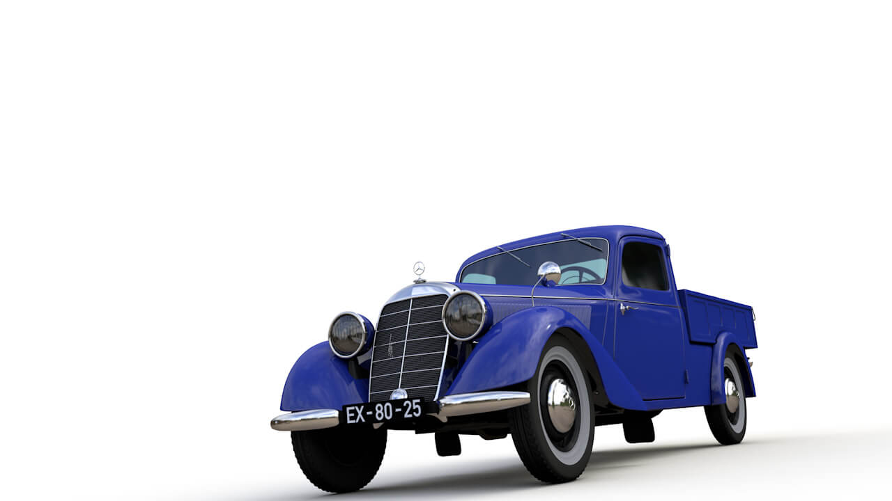 Mercedes-Benz 170V Pickup 1947 3D Model by brunomcardoso