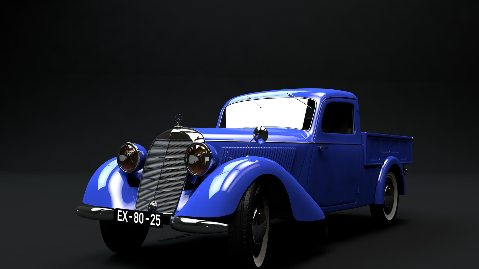 Mercedes-Benz 170V Pickup 1947 3D Model by brunomcardoso