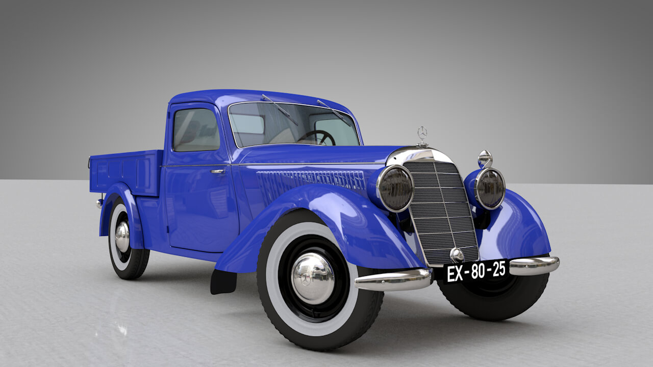 Mercedes-Benz 170V Pickup 1947 3D Model by brunomcardoso
