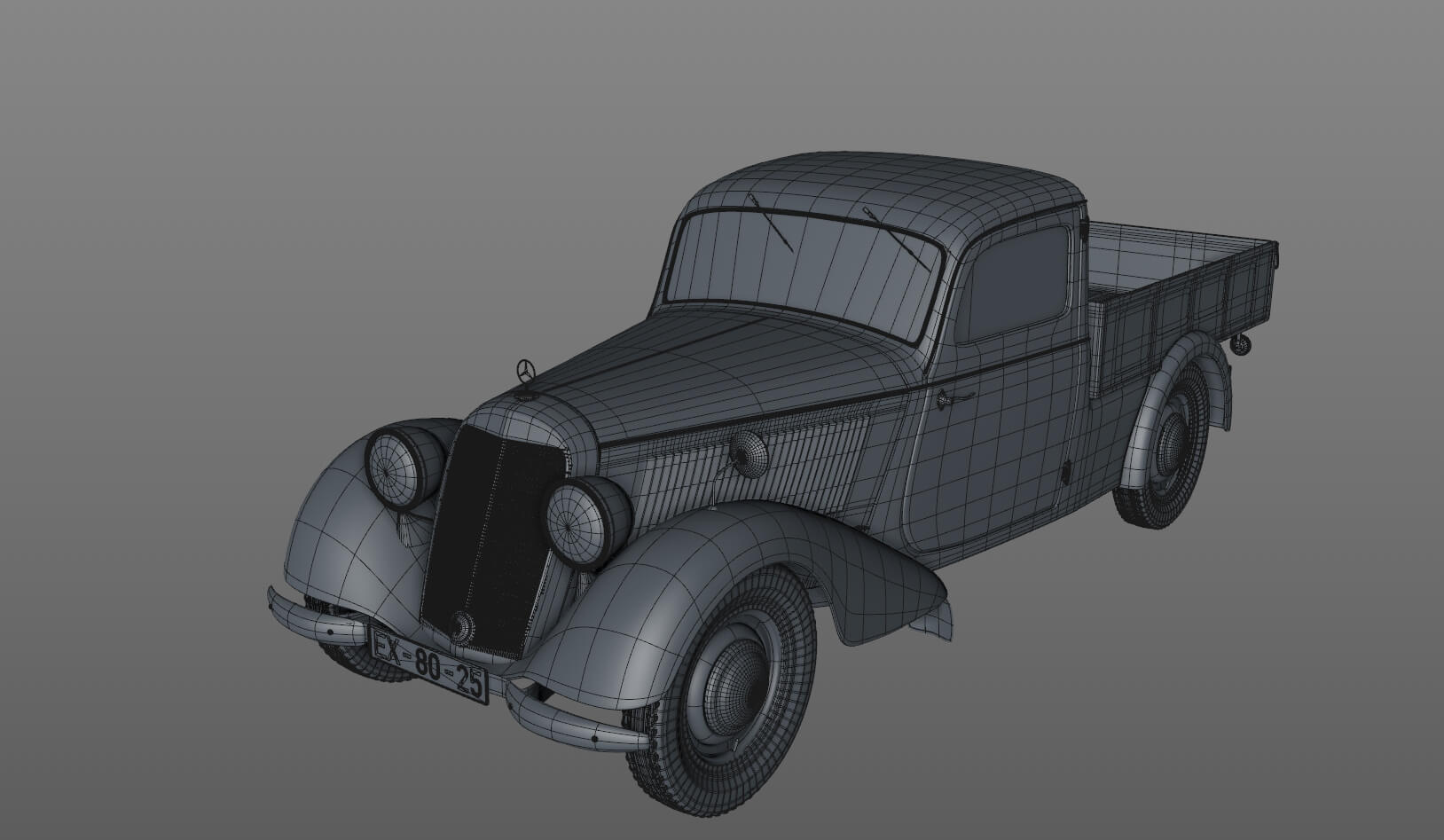 Mercedes-Benz 170V Pickup 1947 3D Model by brunomcardoso