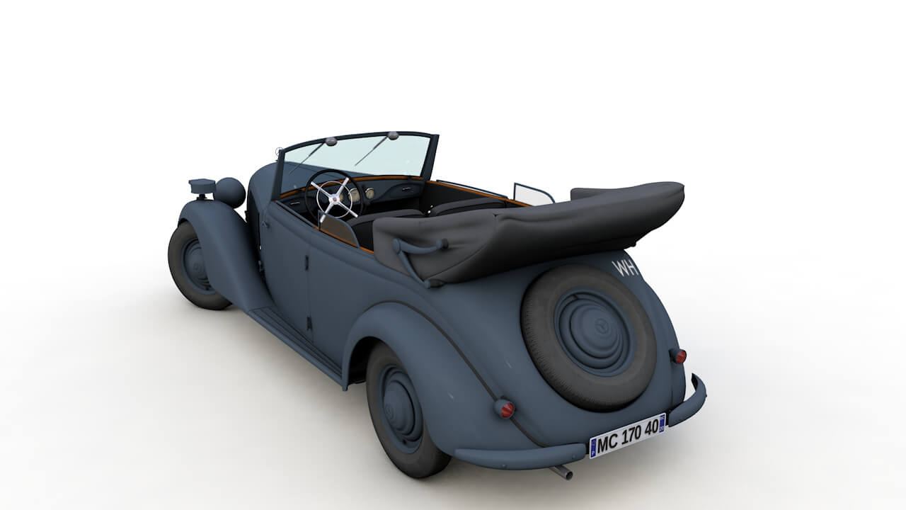 Mercedes-Benz Typ 170V Cabriolet B German Staff 1940 3D Model by ...
