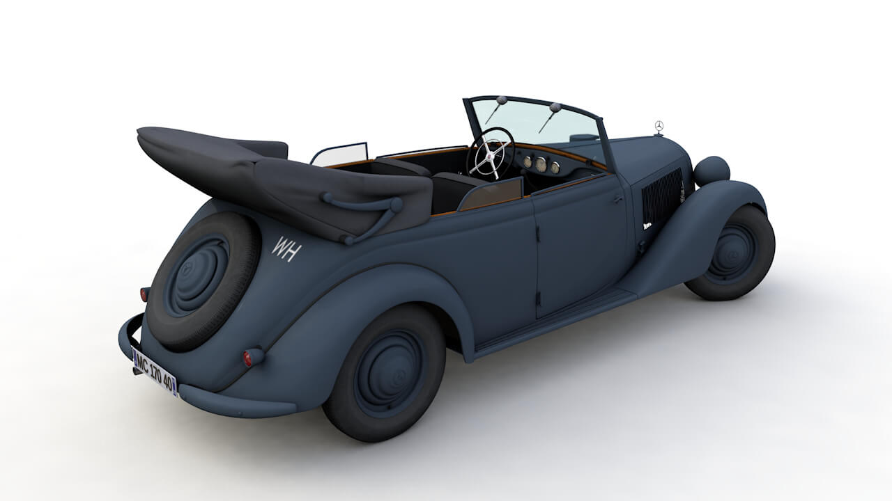 Mercedes-Benz Typ 170V Cabriolet B German Staff 1940 3D Model by ...