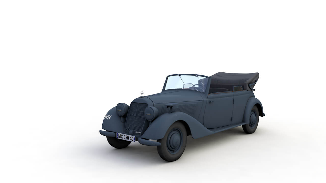Mercedes-Benz Typ 170V Cabriolet B German Staff 1940 3D Model by ...