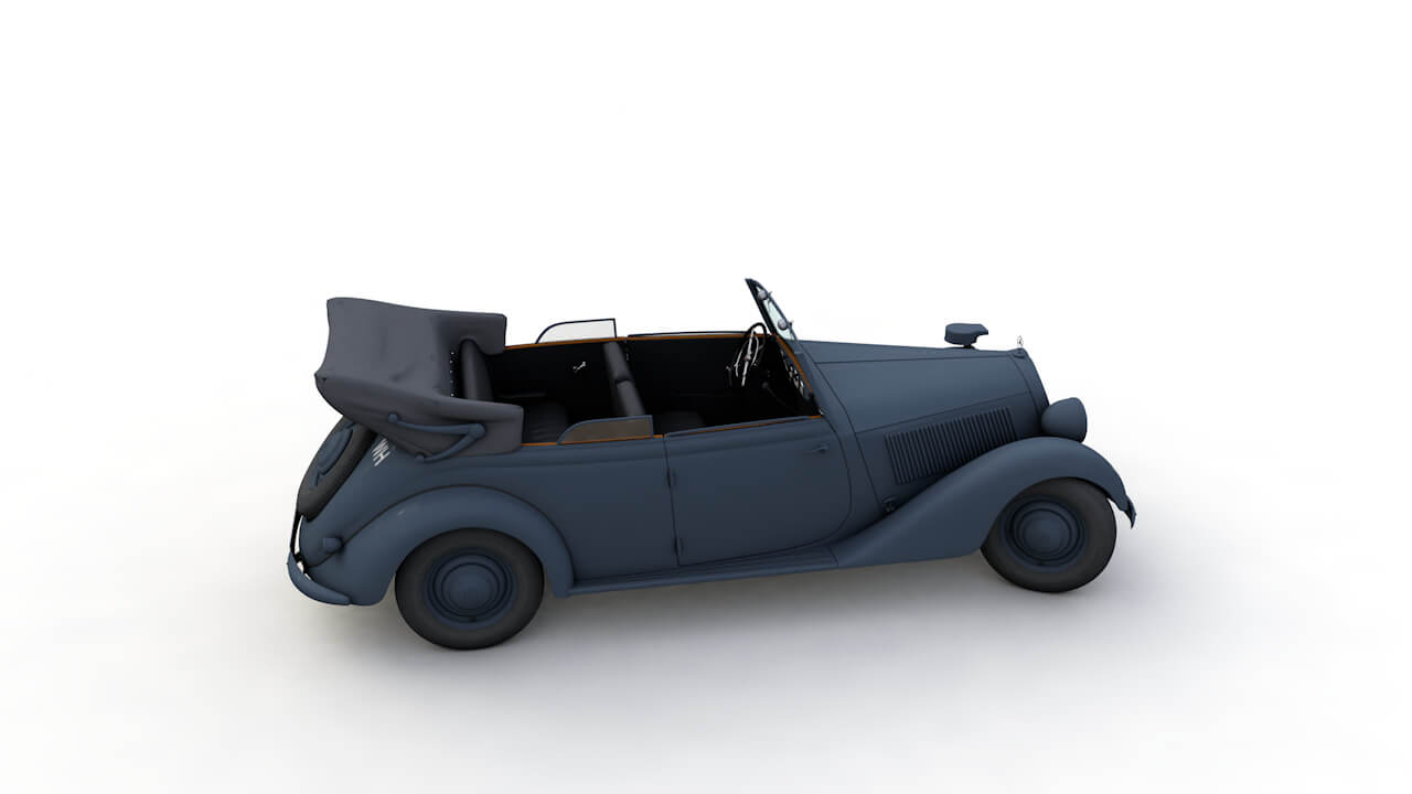 Mercedes-Benz Typ 170V Cabriolet B German Staff 1940 3D Model by ...