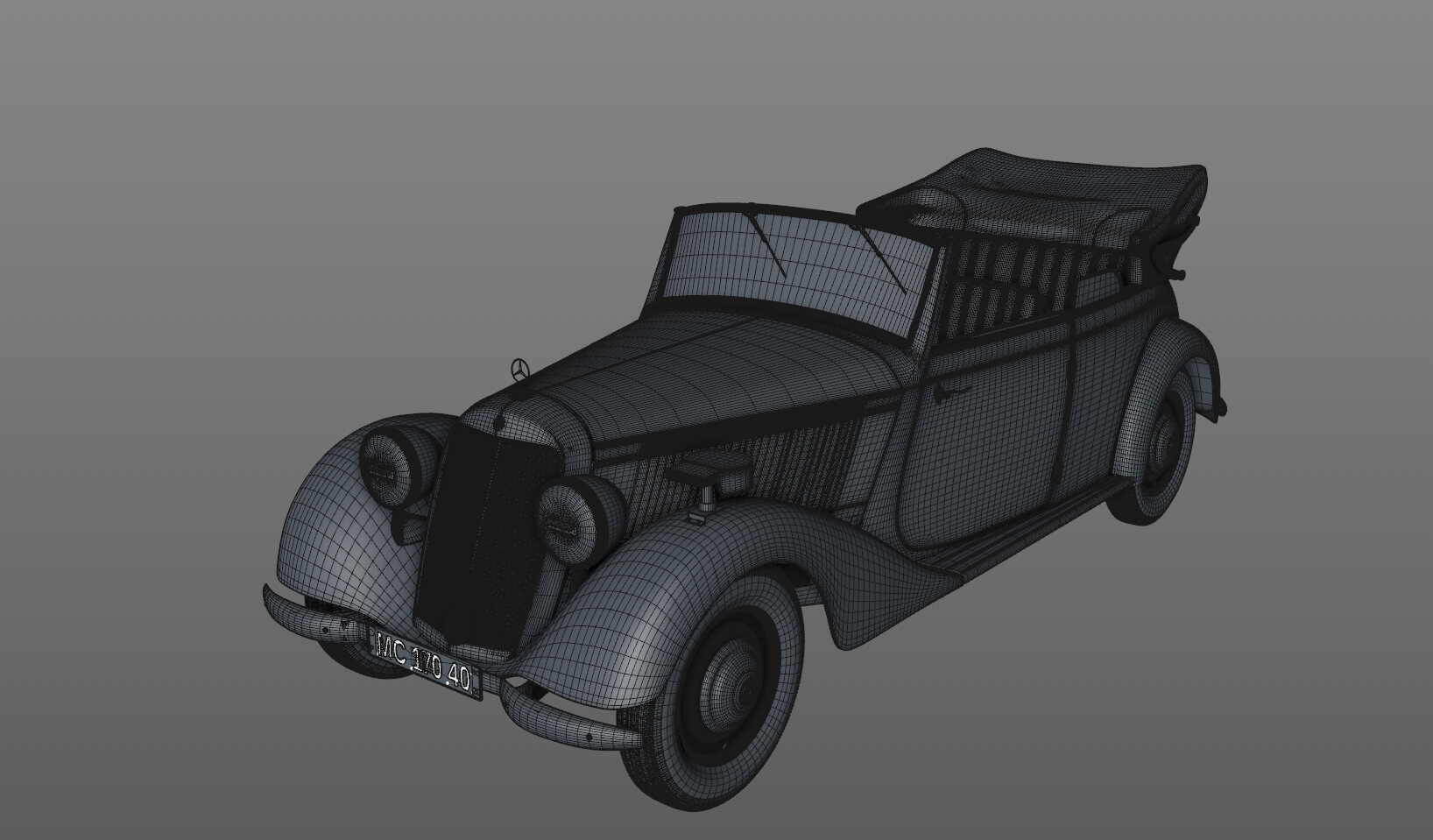 Mercedes-Benz Typ 170V Cabriolet B German Staff 1940 3D Model by ...