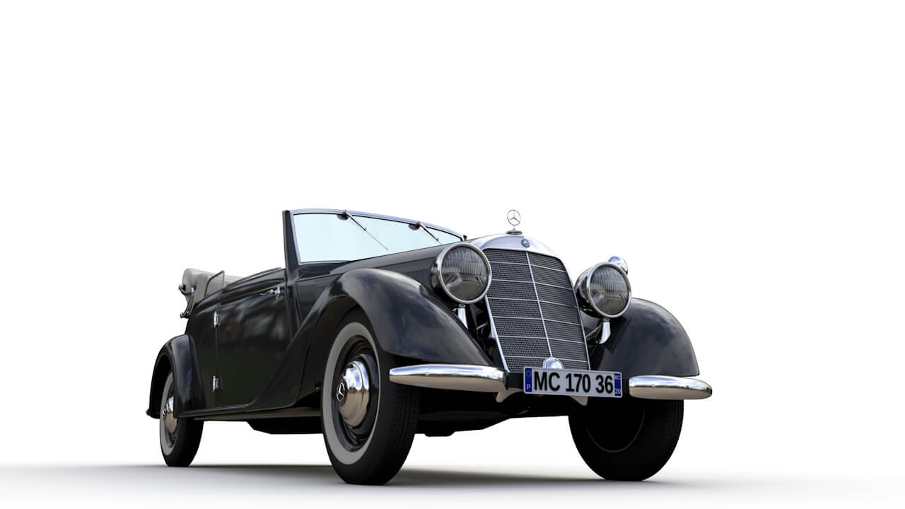 Mercedes-Benz Type 170V Cabriolet B 1936 3D Model by brunomcardoso