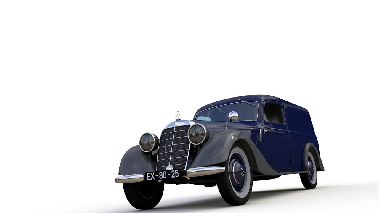 Mercedes V170 Panel Van 1952 - 3D Model by brunomcardoso