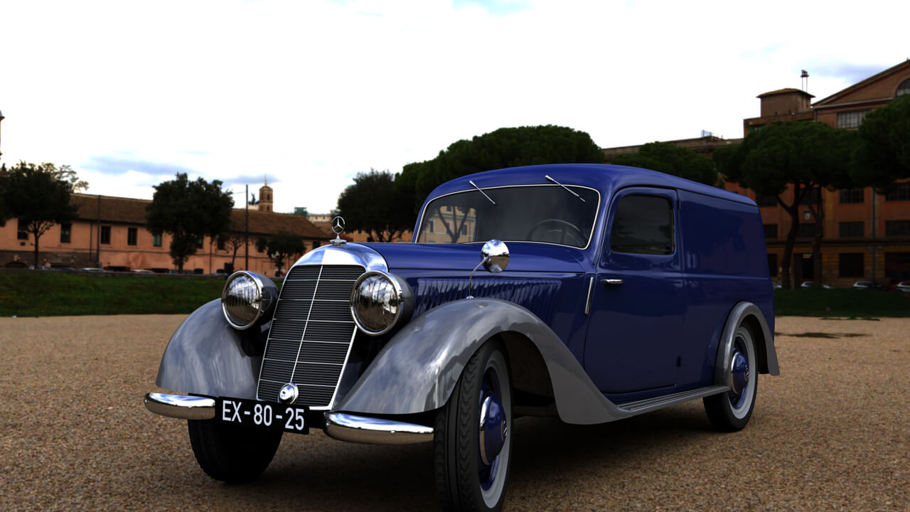 Mercedes V170 Panel Van 1952 - 3D Model by brunomcardoso