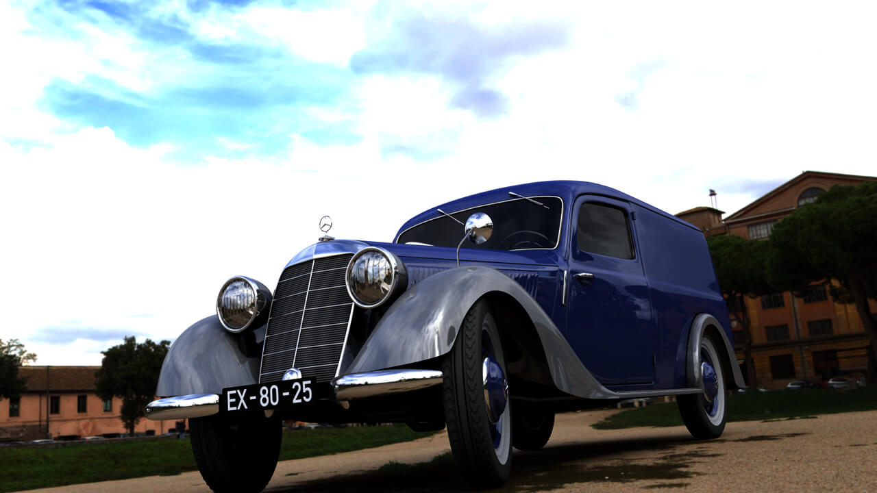 Mercedes V170 Panel Van 1952 - 3D Model by brunomcardoso