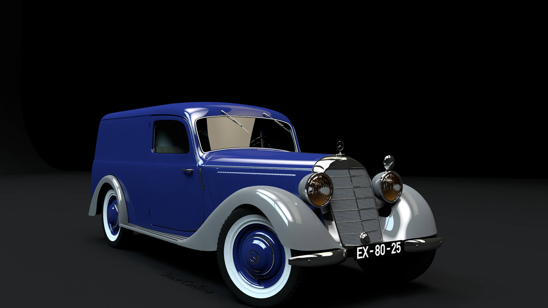 Mercedes V170 Panel Van 1952 - 3D Model by brunomcardoso