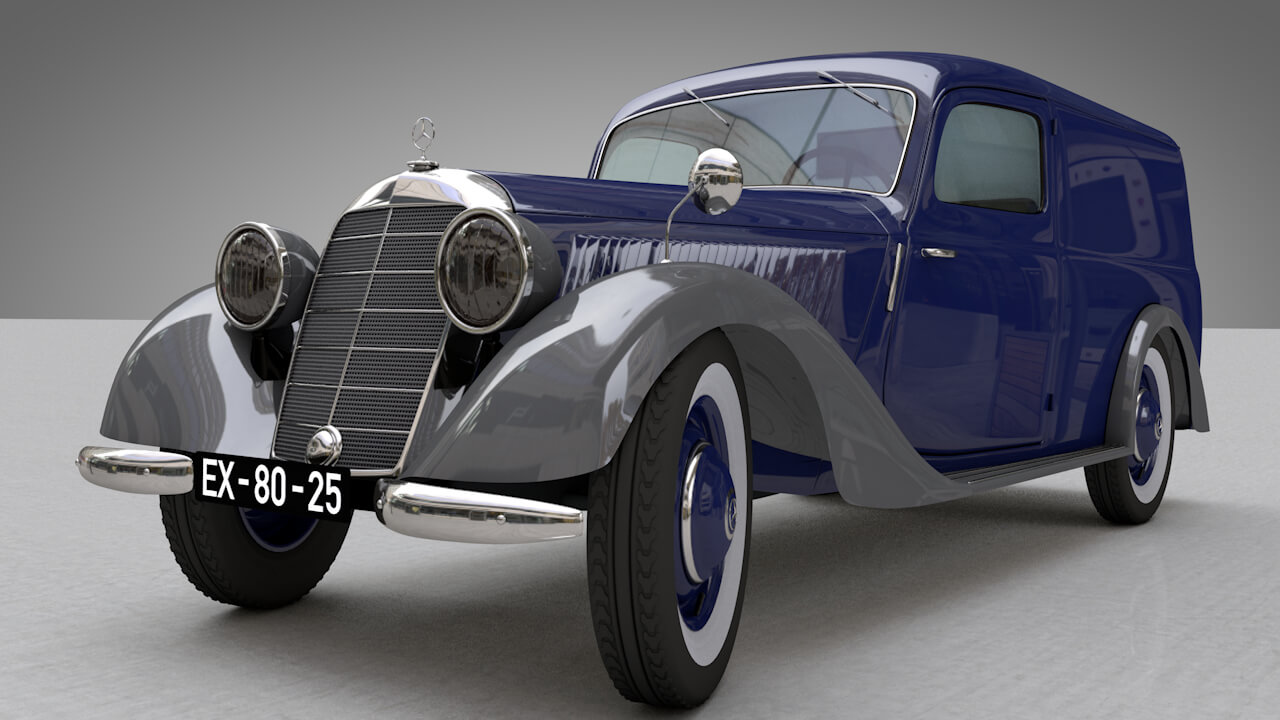 Mercedes V170 Panel Van 1952 - 3D Model by brunomcardoso