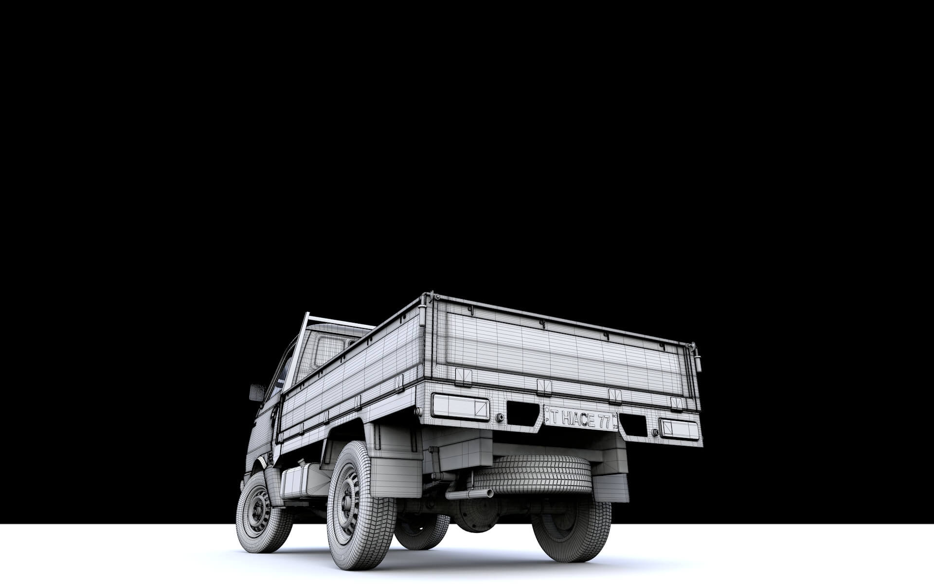 Toyota Hiace Pickup Truck 1977 3D Model by brunomcardoso