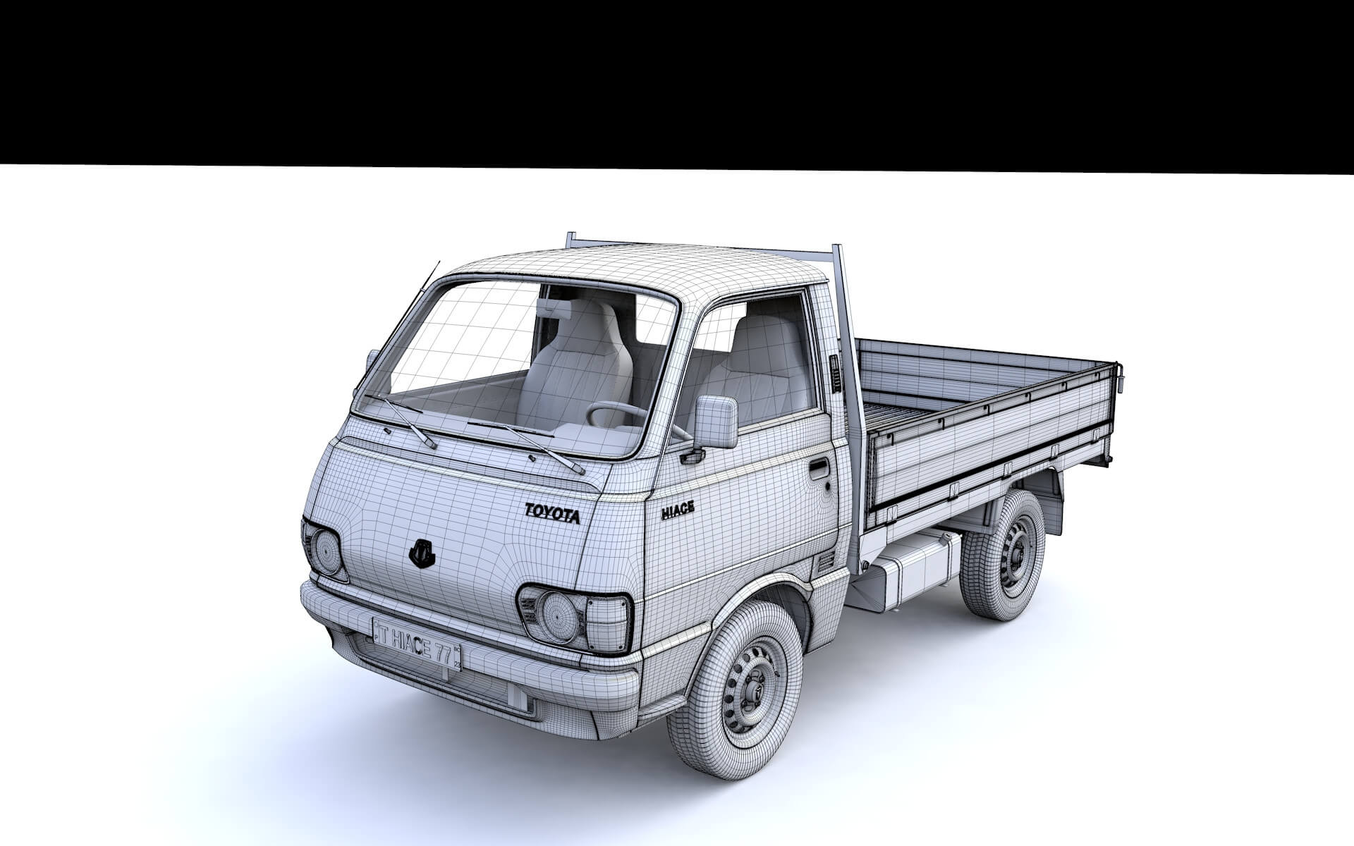 Toyota Hiace Pickup Truck 1977 3D Model by brunomcardoso