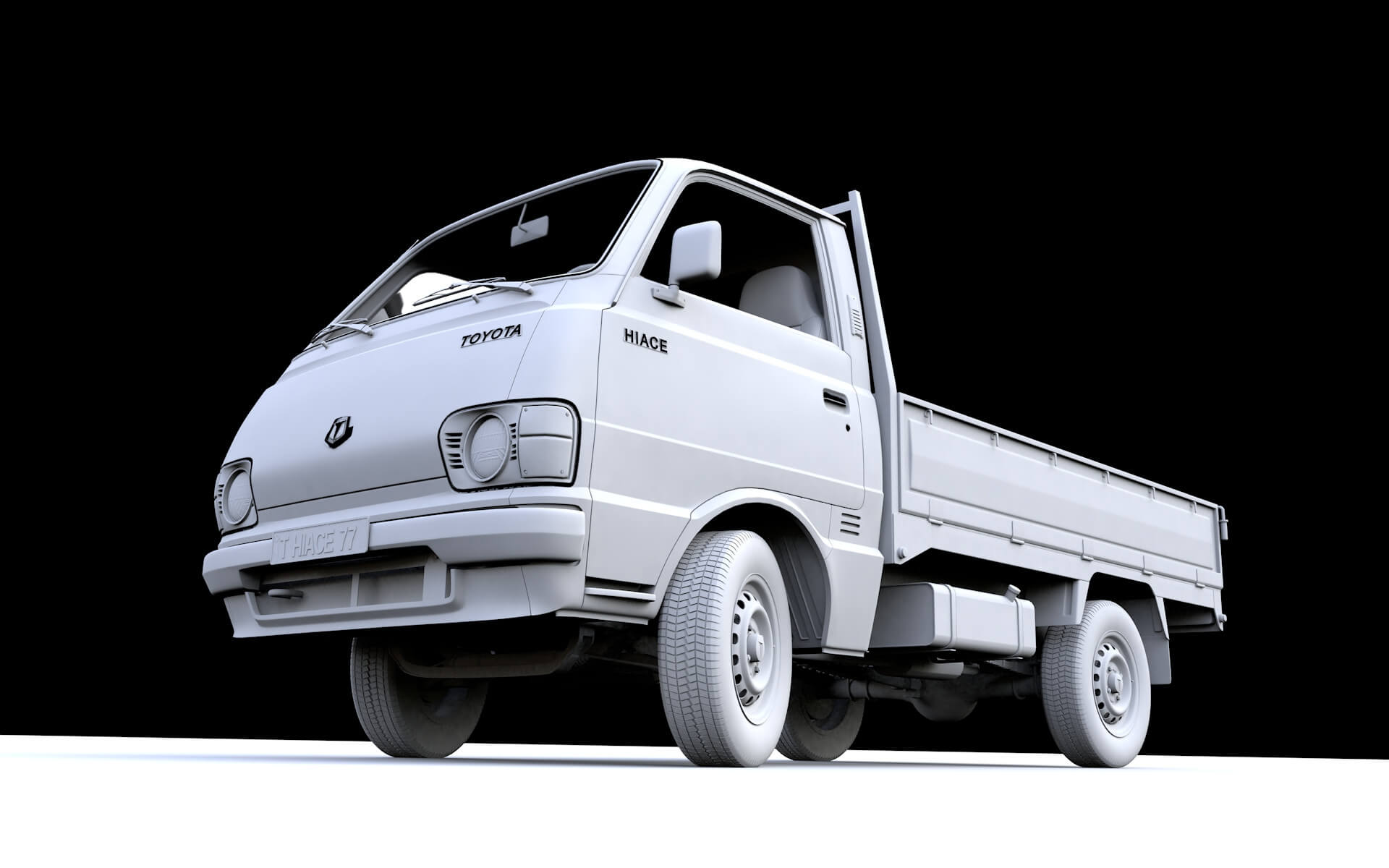 Toyota Hiace Pickup Truck 1977 3D Model by brunomcardoso