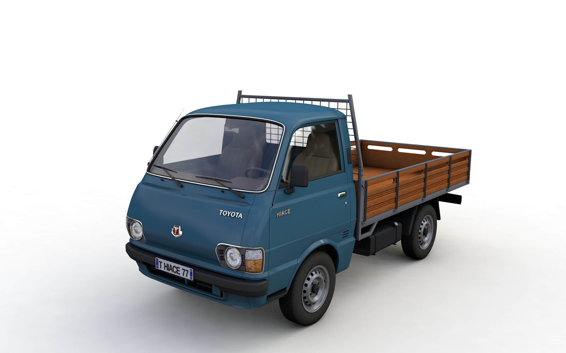 Toyota Hiace Pickup Truck 1977 Wood - 3D Model by brunomcardoso