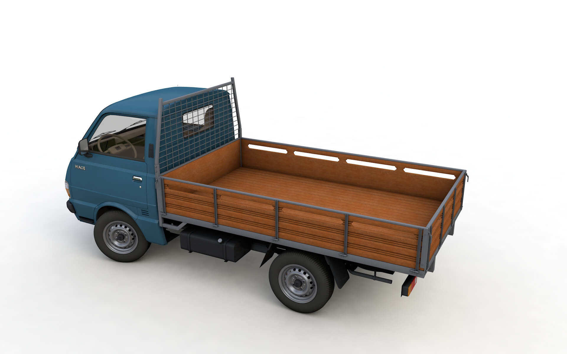 Toyota Hiace Pickup Truck 1977 Wood - 3D Model by brunomcardoso