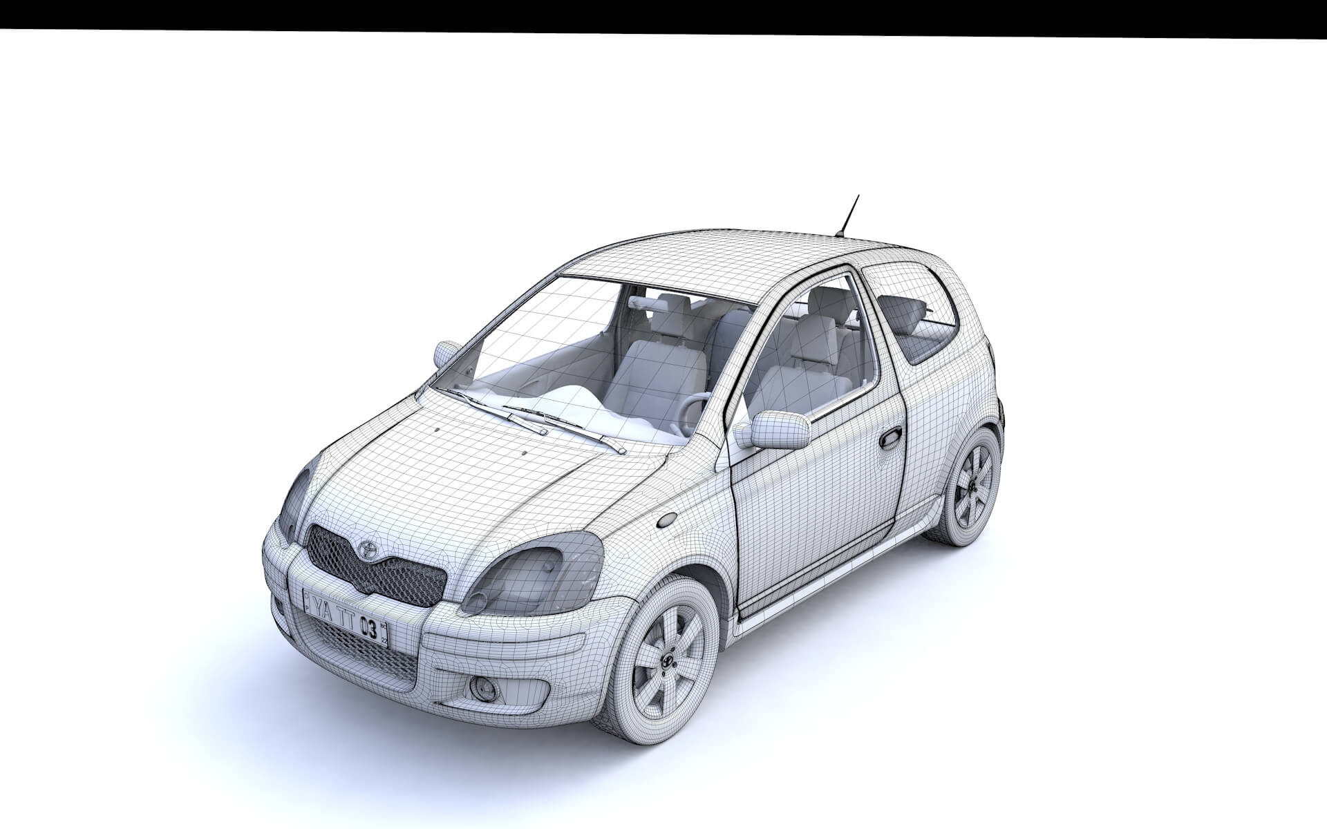 Toyota Yaris 3 Doors 2003 - 3D Model by brunomcardoso