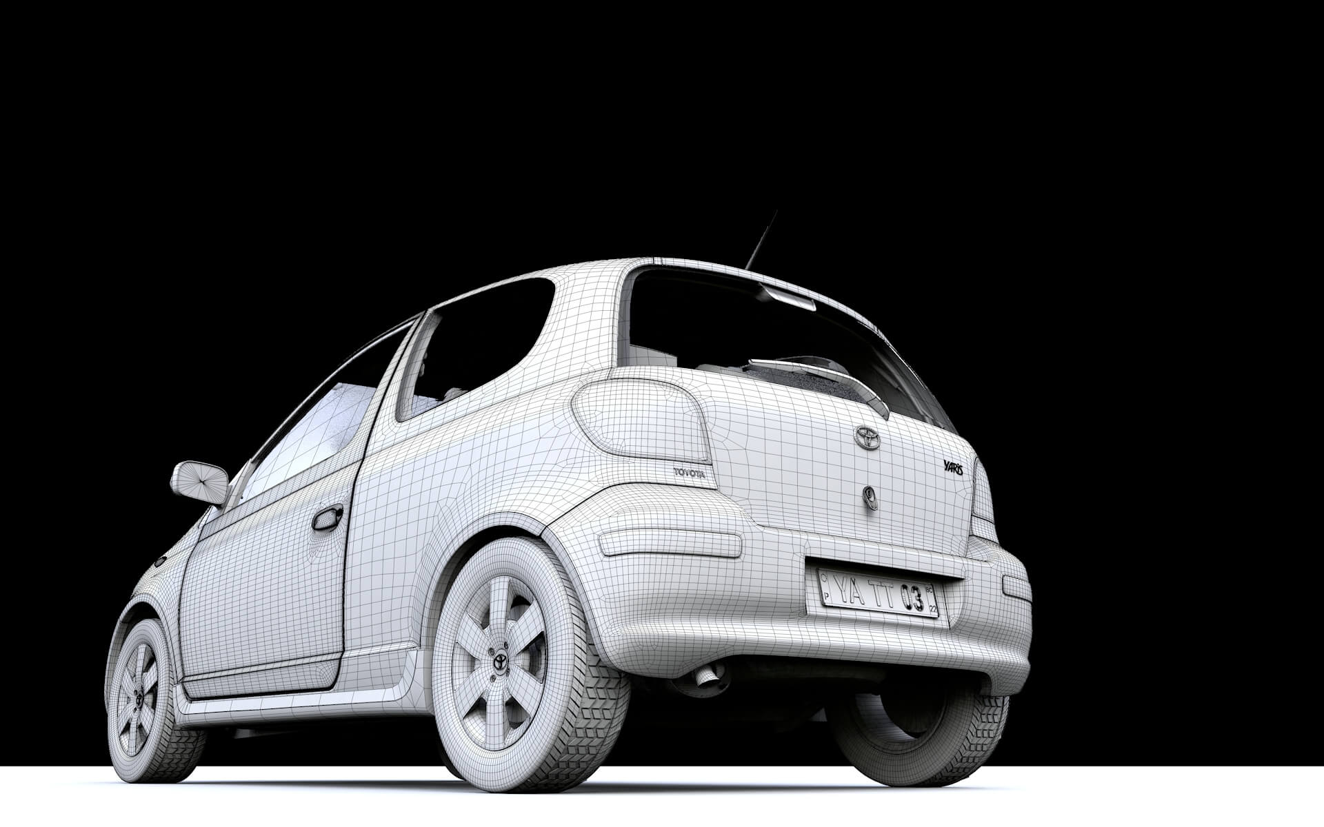 Toyota Yaris 3 Doors 2003 - 3D Model by brunomcardoso