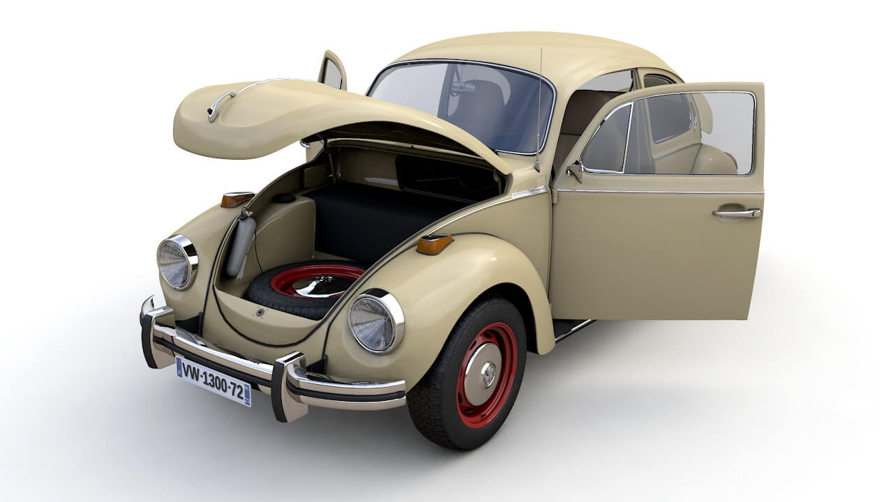 Volkswagen Super Beetle 1972 - 3D Model by brunomcardoso