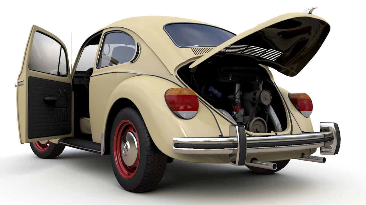 Volkswagen Super Beetle 1972 - 3D Model by brunomcardoso
