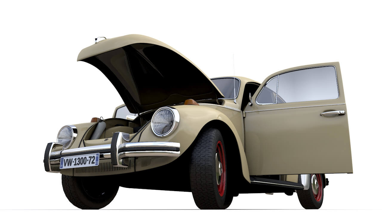 Volkswagen Super Beetle 1972 - 3D Model by brunomcardoso