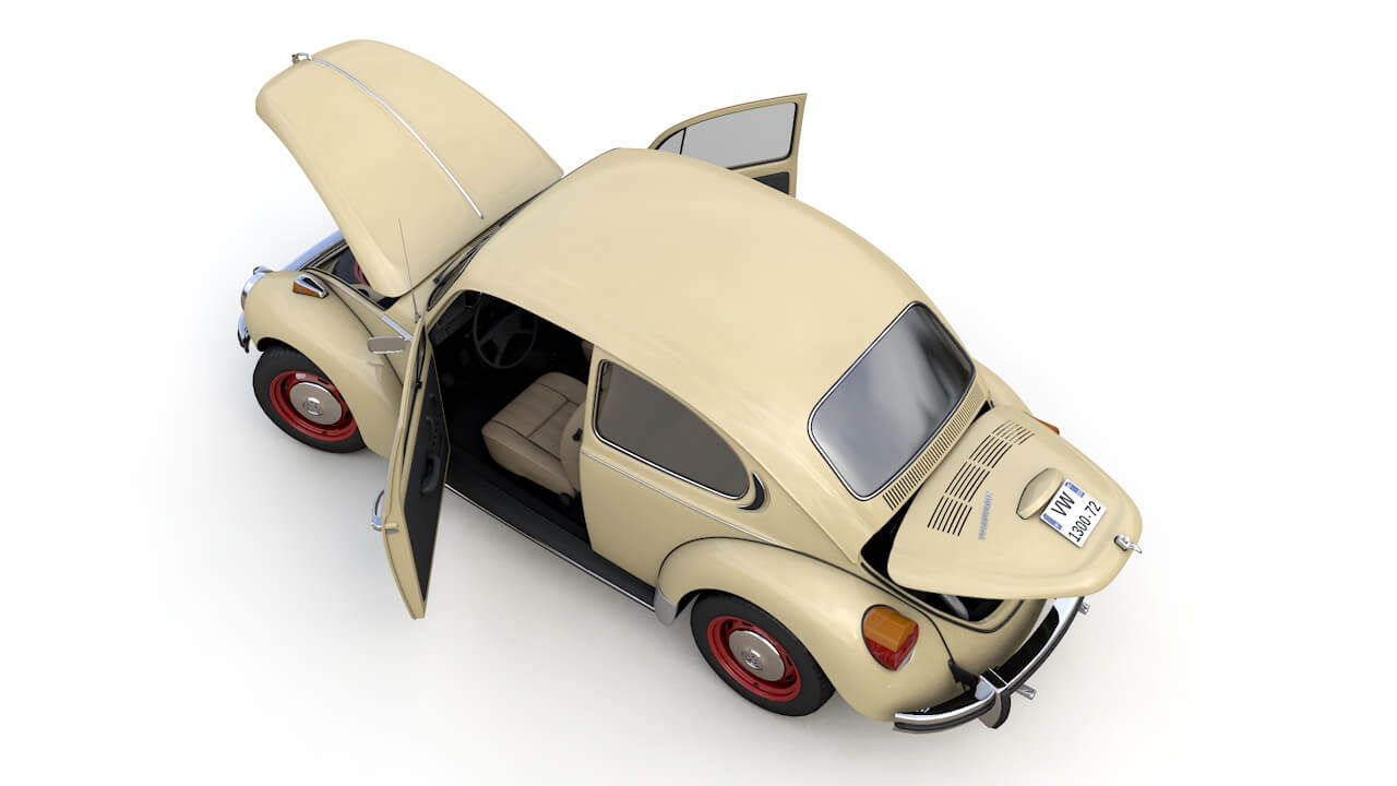 Volkswagen Super Beetle 1972 - 3D Model by brunomcardoso