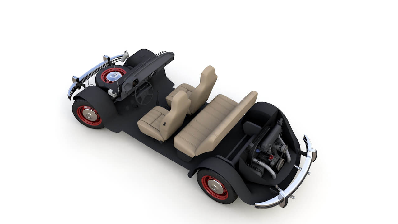 Volkswagen Super Beetle 1972 - 3D Model by brunomcardoso