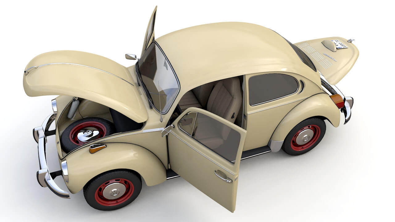 Volkswagen Super Beetle 1972 - 3D Model by brunomcardoso