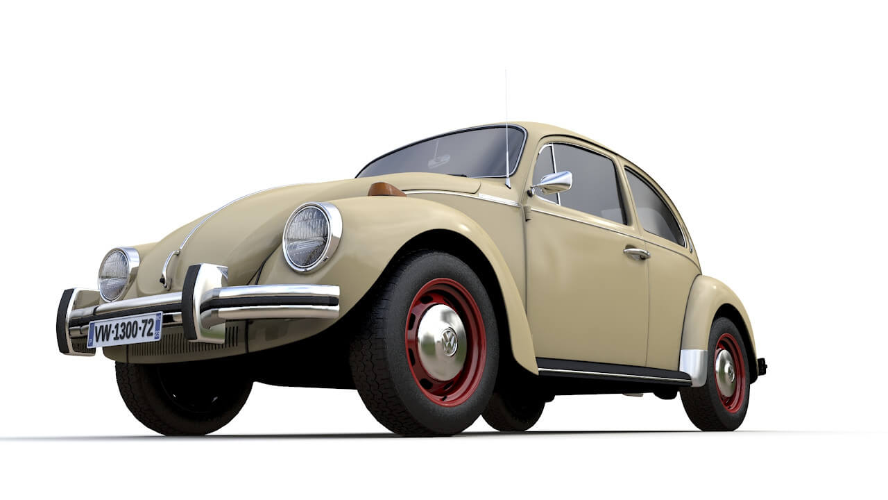 Volkswagen Super Beetle 1972 - 3D Model by brunomcardoso