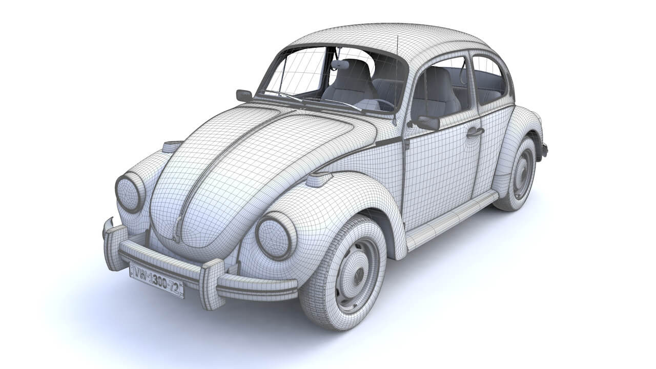 Volkswagen Super Beetle 1972 - 3D Model by brunomcardoso