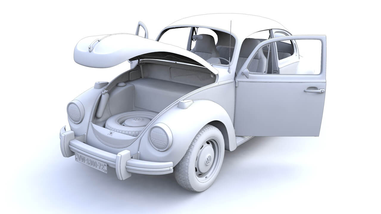 Volkswagen Super Beetle 1972 - 3D Model by brunomcardoso