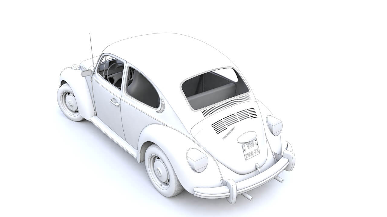 Volkswagen Super Beetle 1972 - 3D Model by brunomcardoso