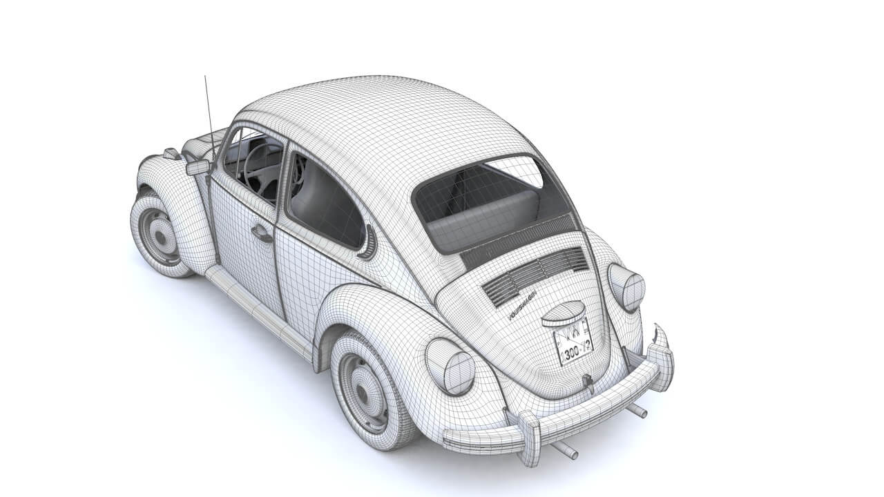 Volkswagen Super Beetle 1972 - 3D Model by brunomcardoso