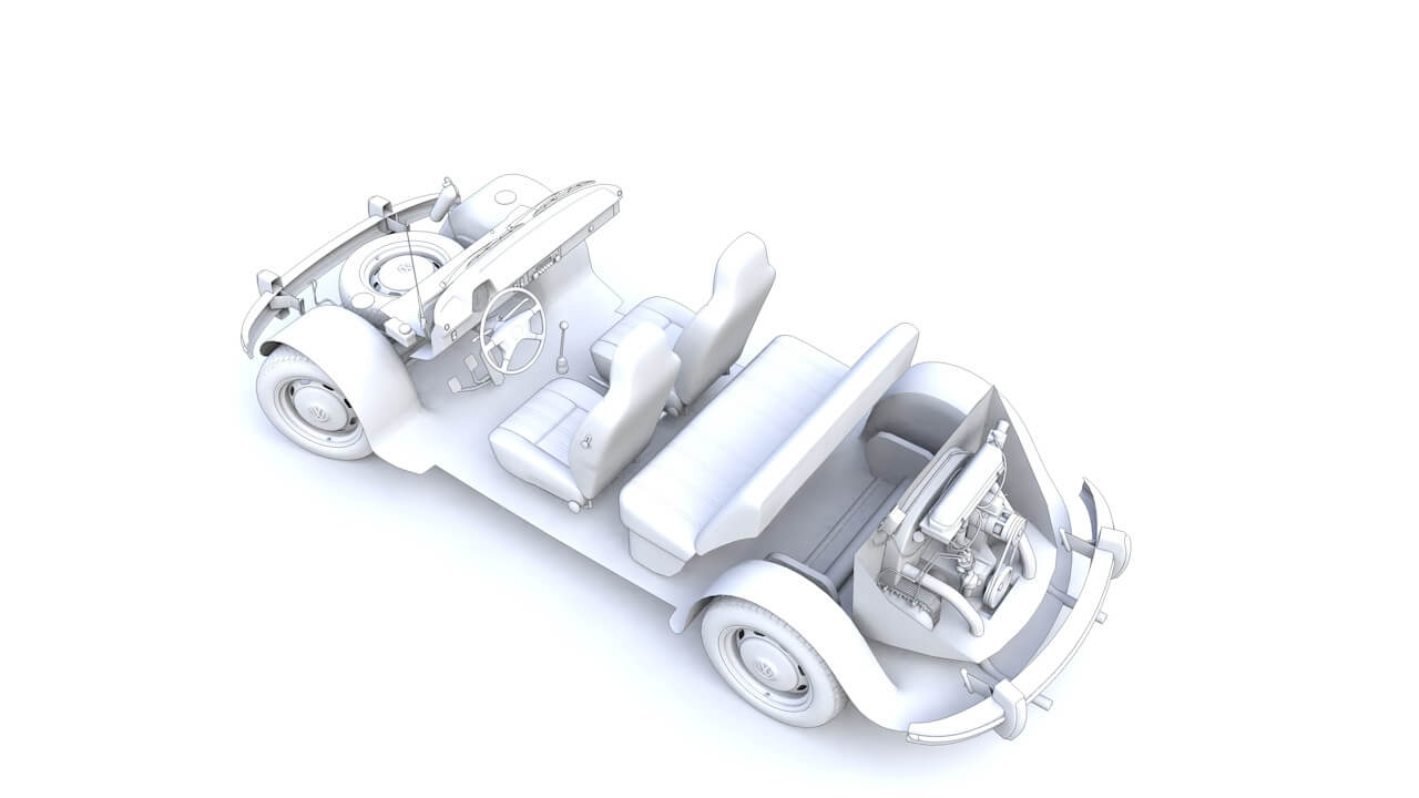 Volkswagen Super Beetle 1972 - 3D Model by brunomcardoso