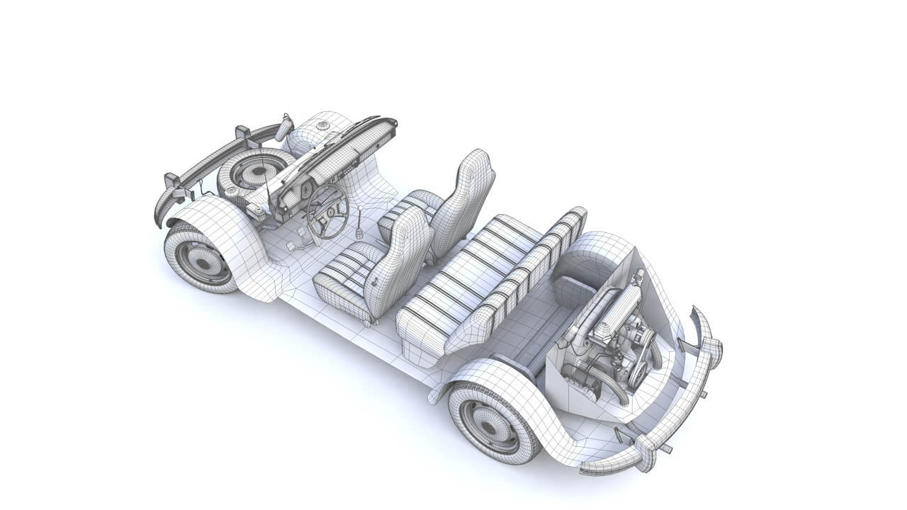 Volkswagen Super Beetle 1972 - 3D Model by brunomcardoso