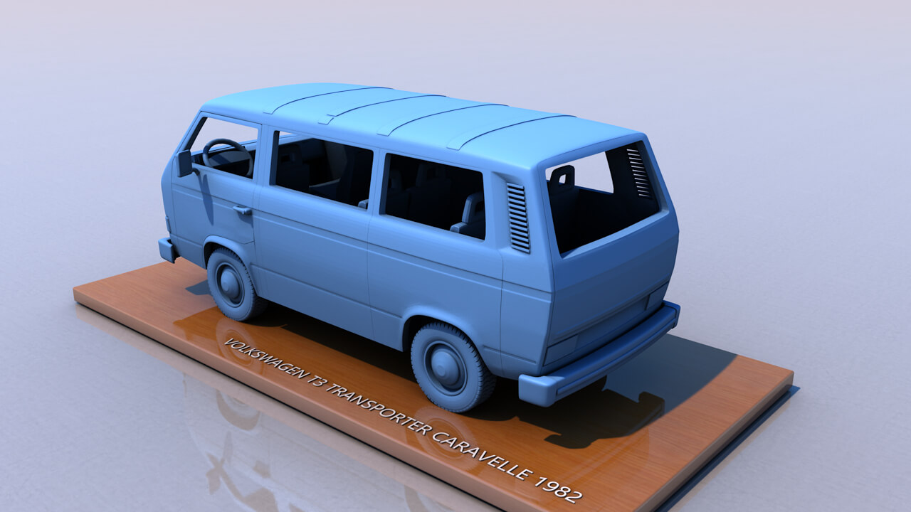 Volkswagen T3 Transporter Carevelle 1982 - 3D Model by brunomcardoso