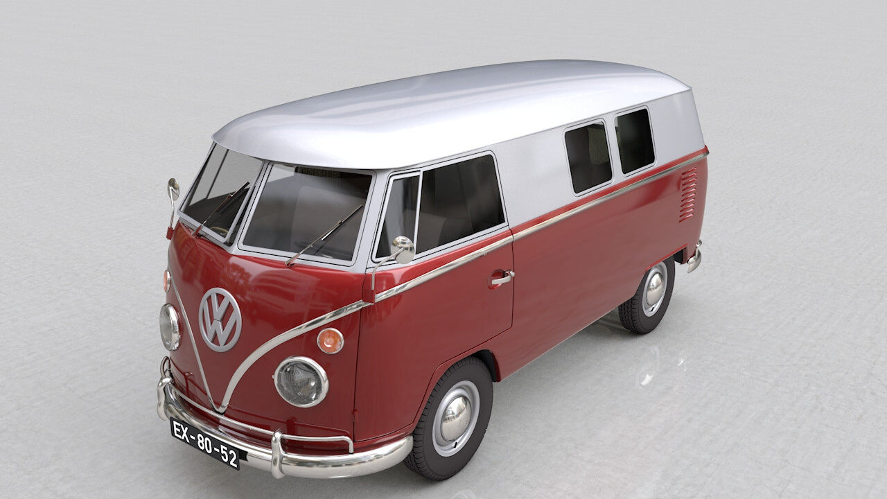 Volkswagen Transporter Split Screen Camper Van 1965 - 3D Model by ...