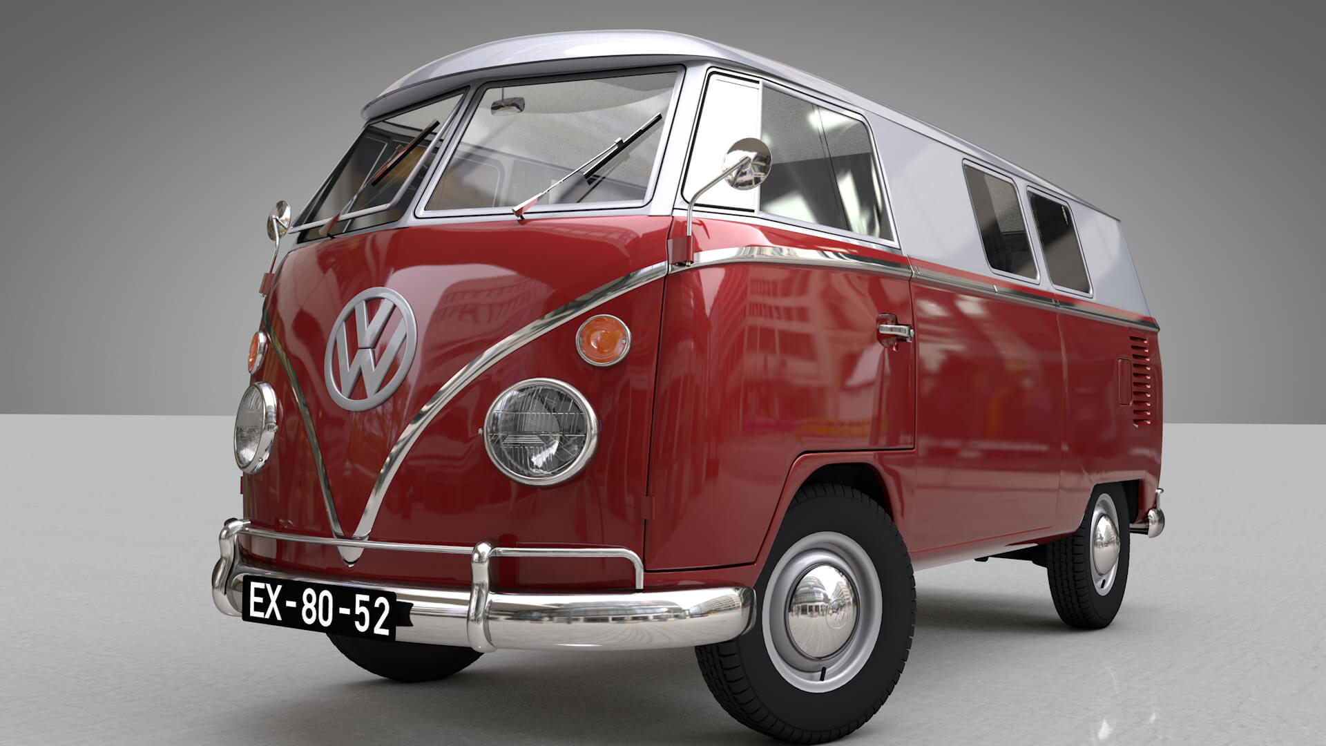 Volkswagen Transporter Split Screen Camper Van 1965 - 3D Model by ...