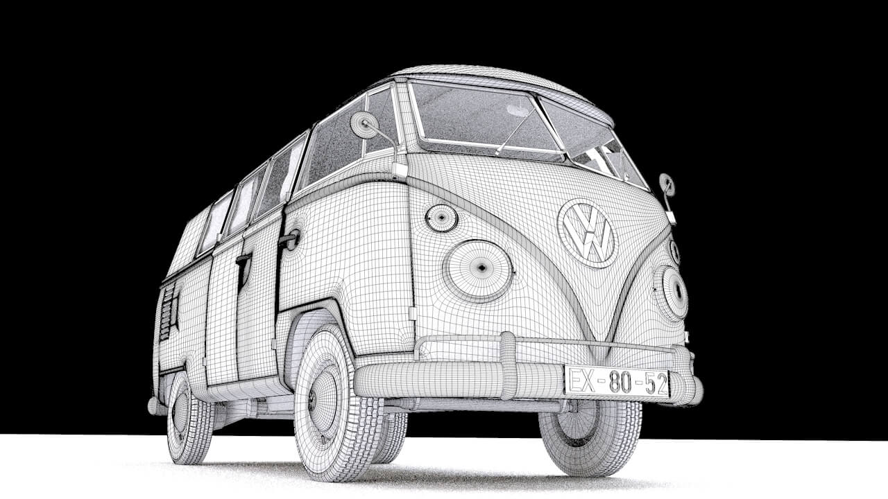 Volkswagen Transporter Split Screen Camper Van 1965 - 3D Model by ...