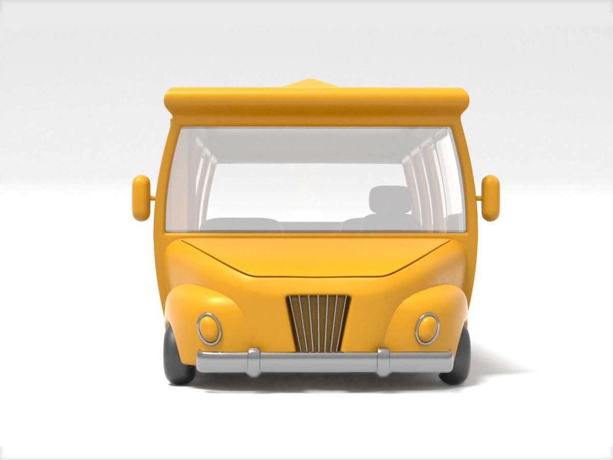 Cartoon Bus - 3D Model by brunonunesdp