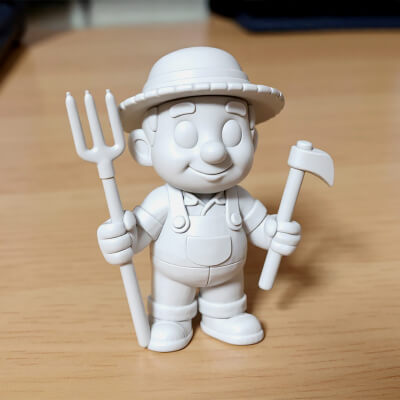 Cartoon Farmer 3D Printable 3D Print Model by brunonunesdp