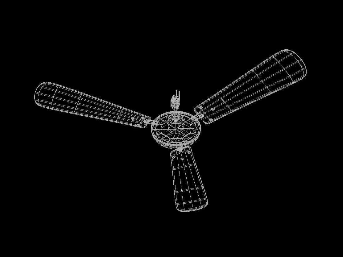 Ceiling Fan - Free 3D Model by brunonunesdp