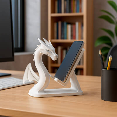 Dragon Phone Stand 3D Print Model by brunonunesdp