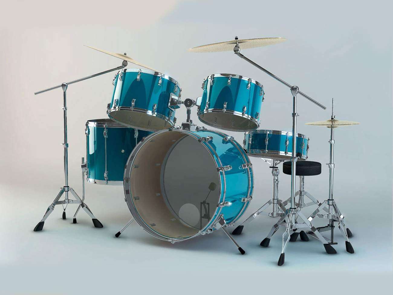 Drum Set - 3D Model by brunonunesdp