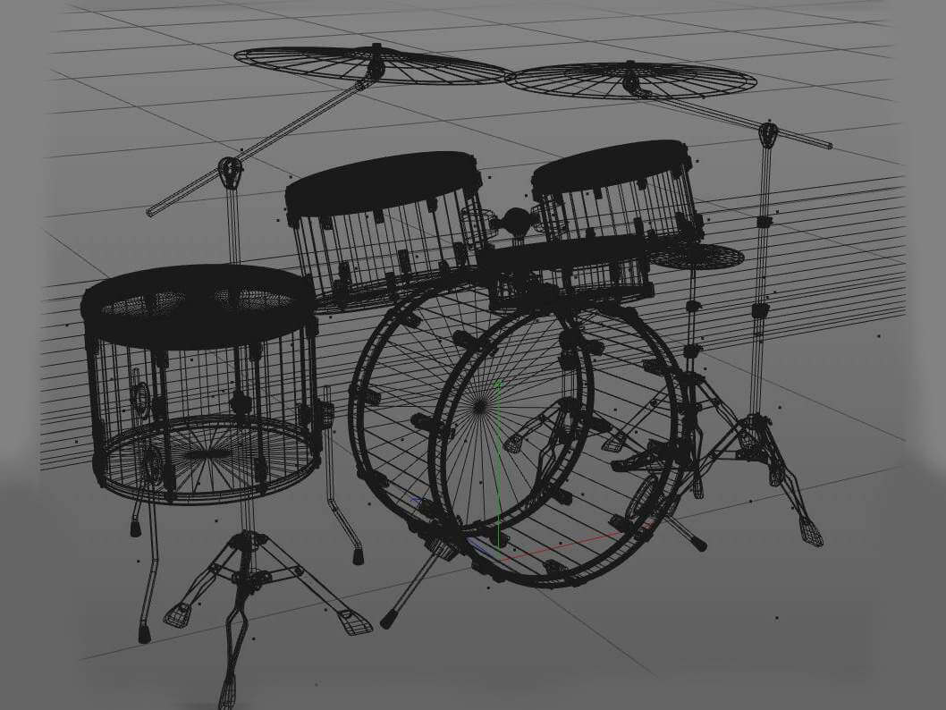 Drum Set - 3D Model by brunonunesdp