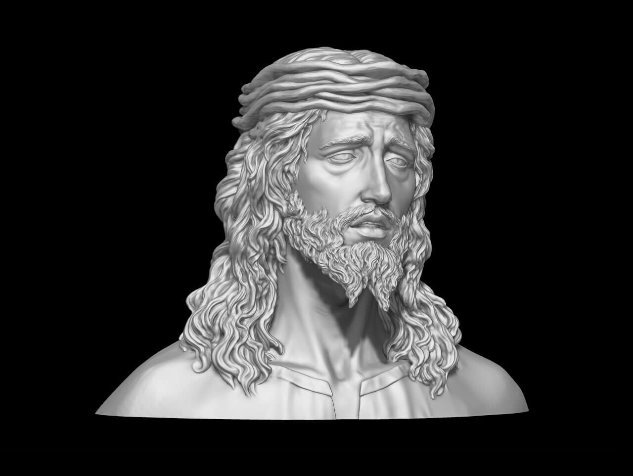 Jesus Bust - 3D Model by brunonunesdp