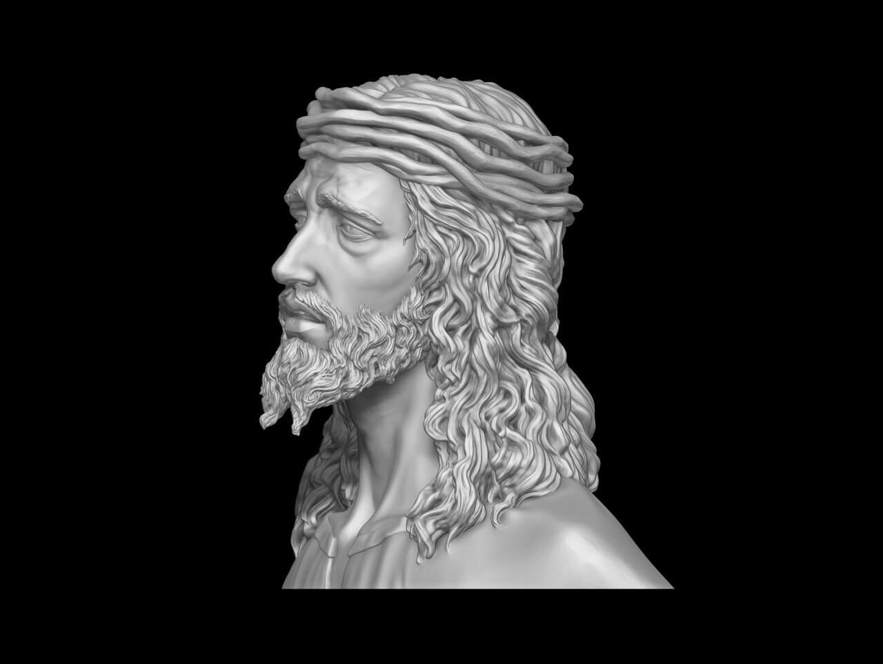 Jesus Bust - 3D Model by brunonunesdp